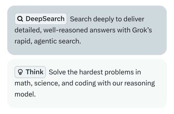 What do the Grok light bulb and magnifying glass icons do? | GI Chow