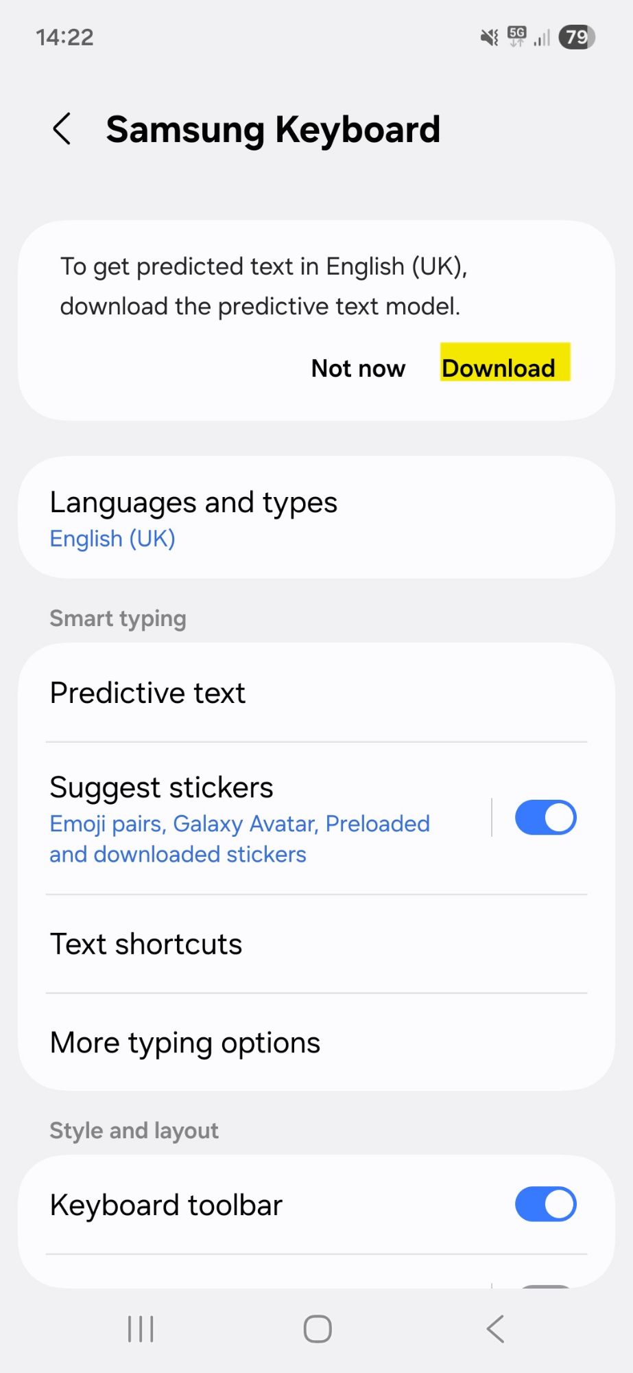 Samsung phone word suggestions and spelling corrections disappeared ...